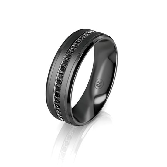 Black Zirconium Wedding Rings & Bands for Men's | Infinity Rings