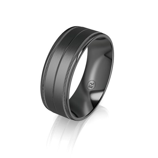 Black Zirconium Wedding Rings & Bands for Men's | Infinity Rings